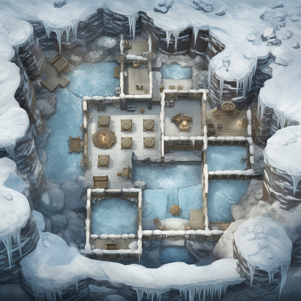 12 Dungeons and Dragons Map Set Toundra Outpost DND Dungeon - Etsy