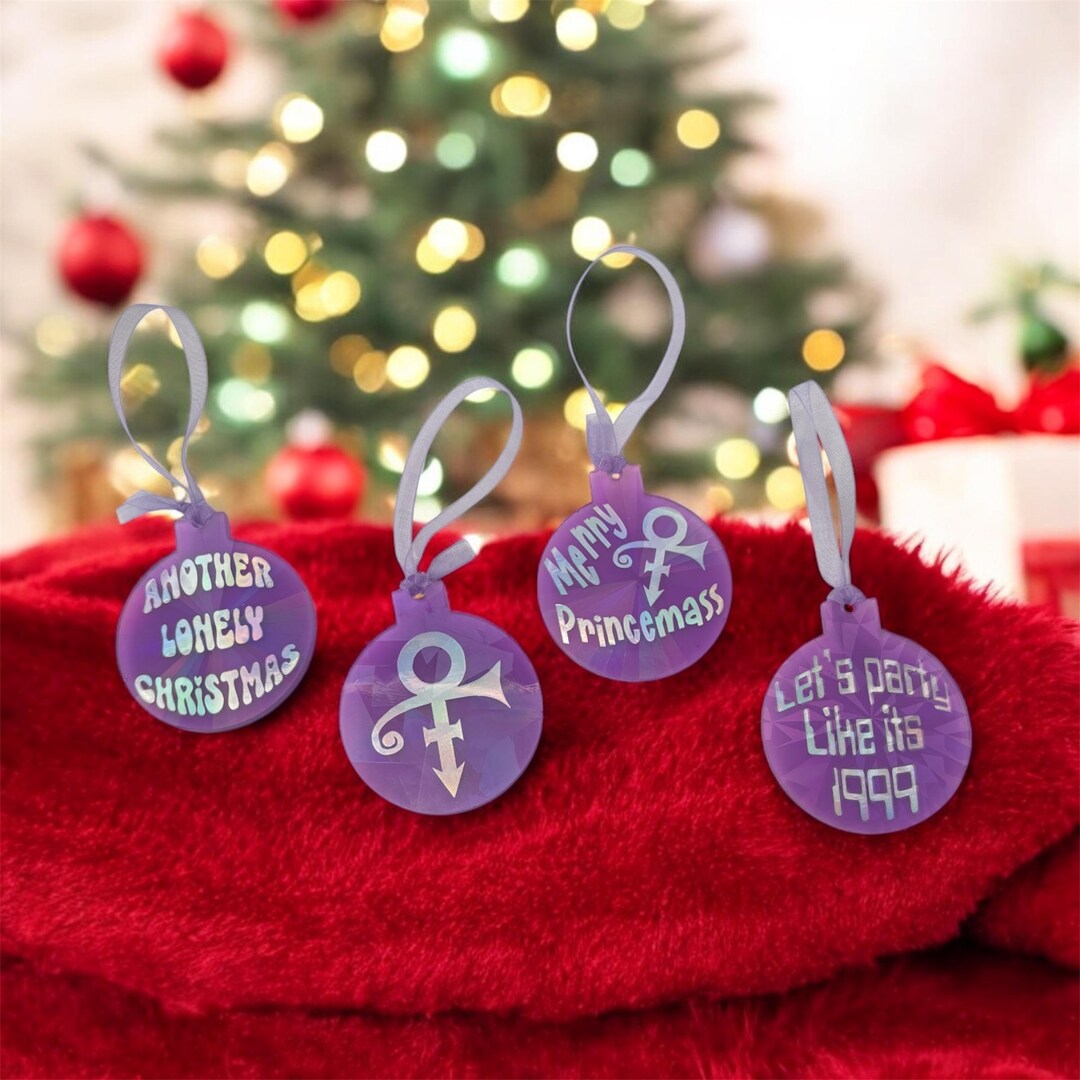 Christmas Bauble Shaped Decorations, Prince Inspired - Etsy