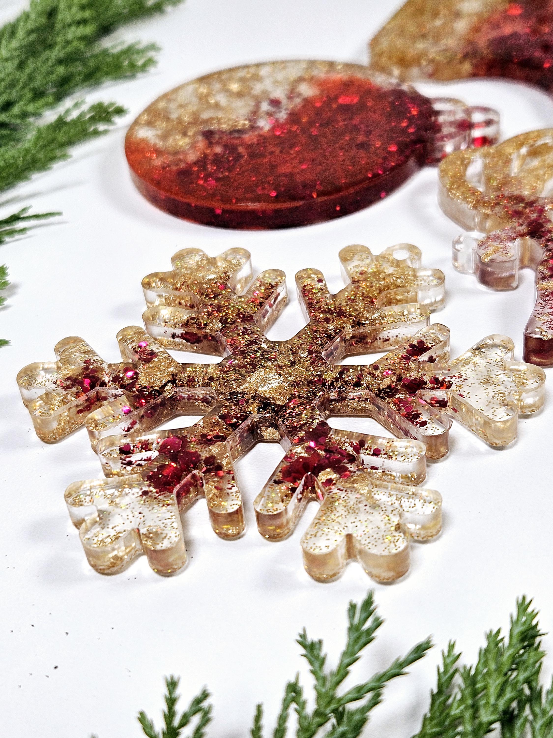 Xmas Decorations Handmade Epoxy Resin Christmas Ornaments Stylish ...