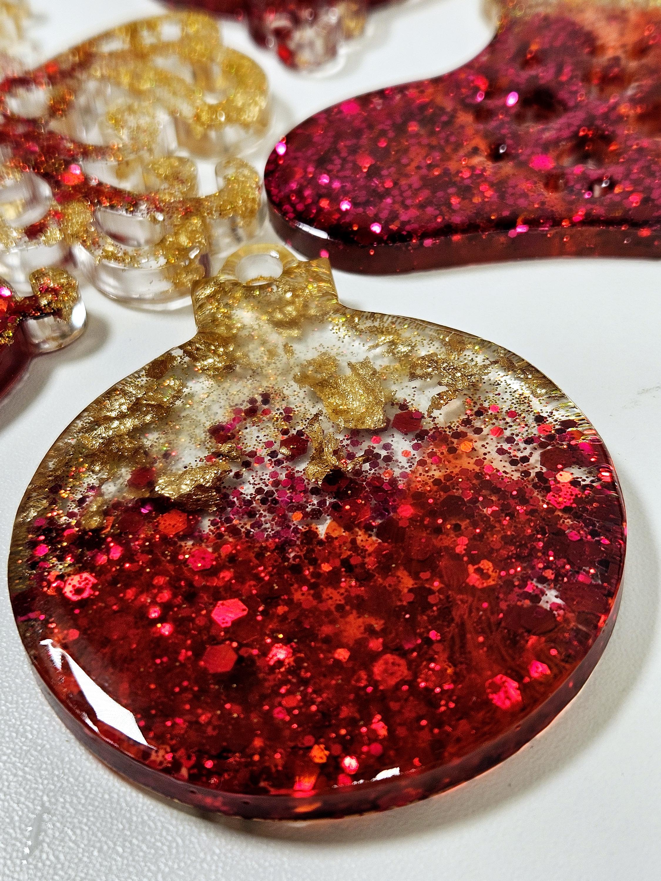 Xmas Decorations Handmade Epoxy Resin Christmas Ornaments Stylish ...
