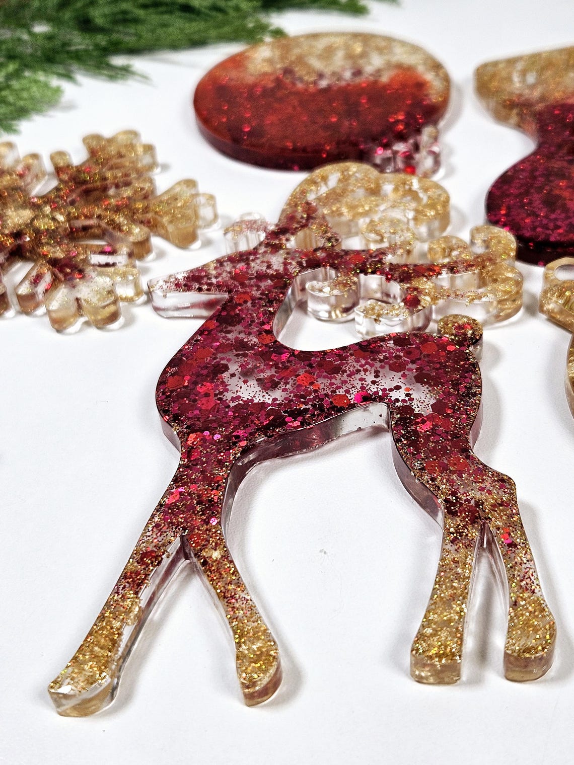 Xmas Decorations Handmade Epoxy Resin Christmas Ornaments Stylish ...