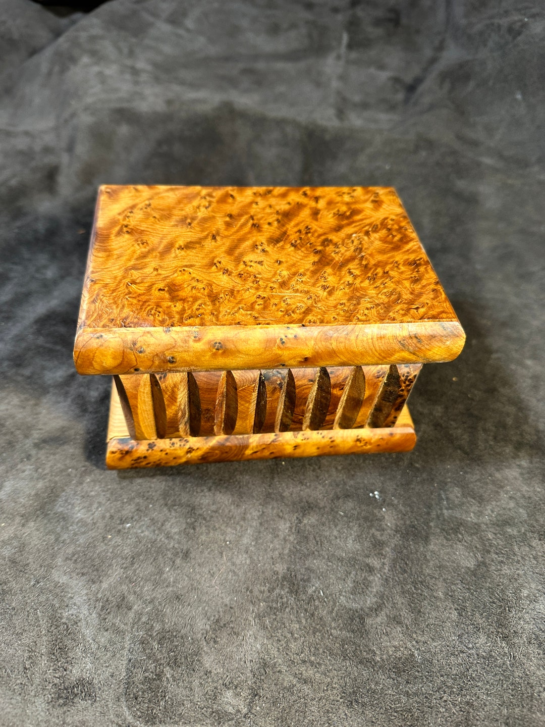 Moroccan High Quality Burl Jewellery Box,thuya Wooden Lockable Jewelry ...