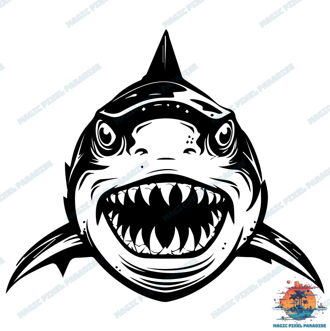Shark in the Ocean Svg Shark Design Svg Shark Svg Shark in - Etsy