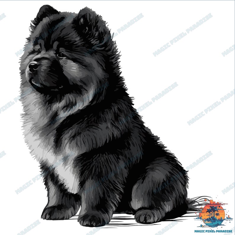 3 Chow Chow SVG | Chow-chow Clipart | PNG | Portrait Dog Breed Vector ...