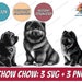 3 Chow Chow SVG | Chow-chow Clipart | PNG | Portrait Dog Breed Vector ...