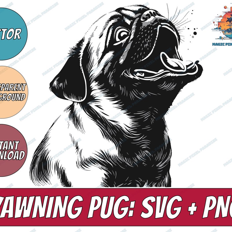 Pug Svg - Etsy