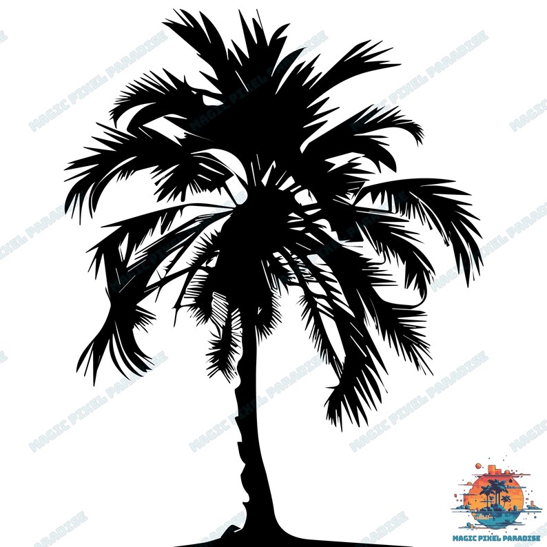 Palmtree SVG, Palm Tree SVG File, Palme Tree Print, Tropical PNG ...