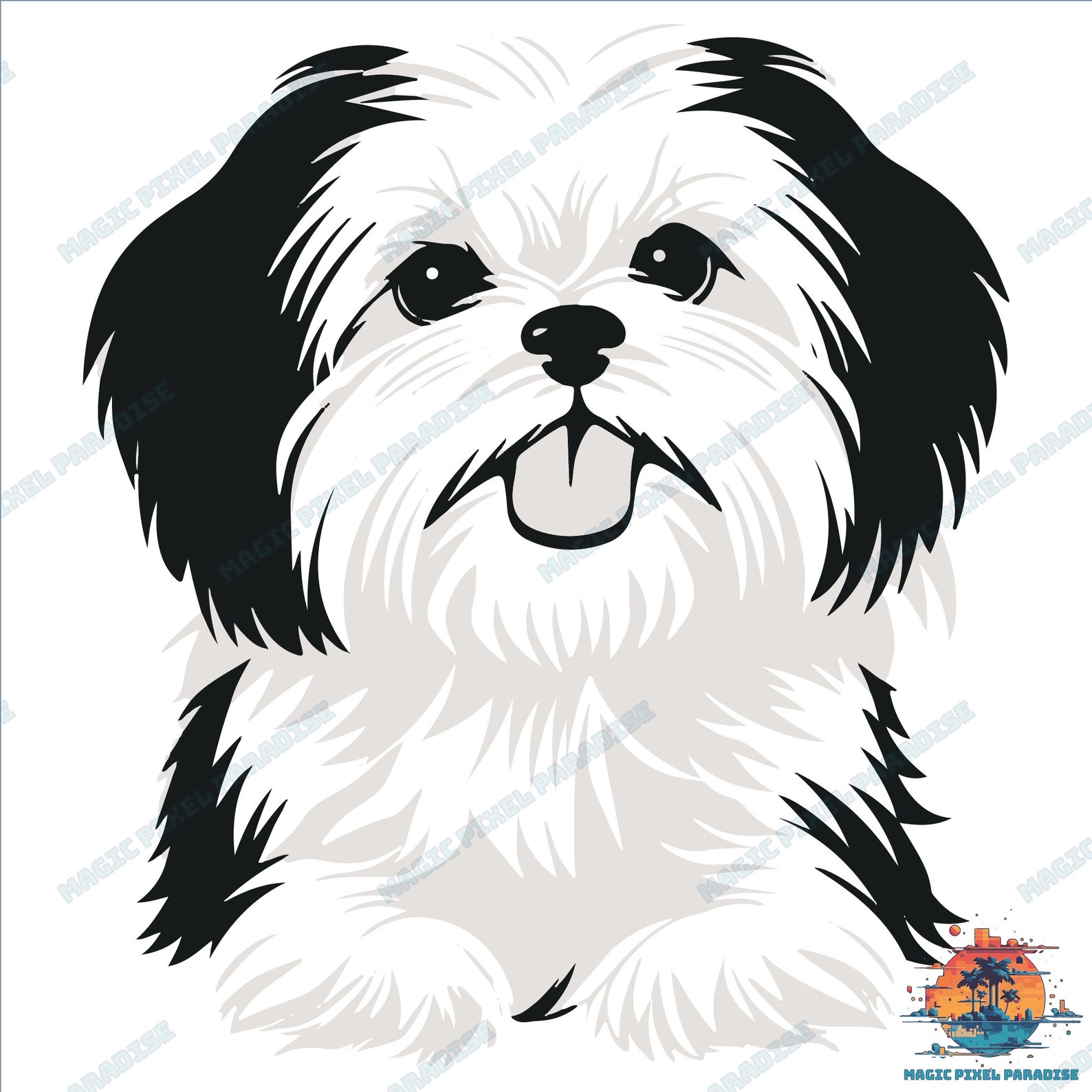 Maltese SVG | Maltese Clipart | Maltese PNG | Maltese Head, Maltese Cut ...