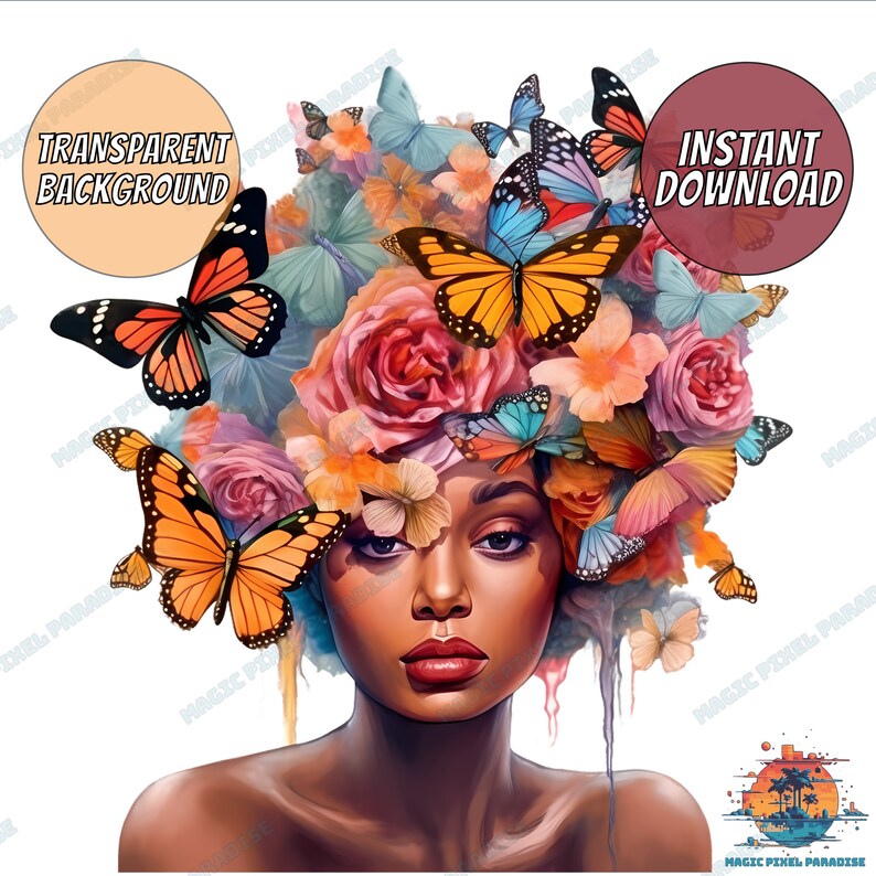 Afrogirls Clipart, Afrogirl Bundle, Afro Black Girl PNG Bundle ...