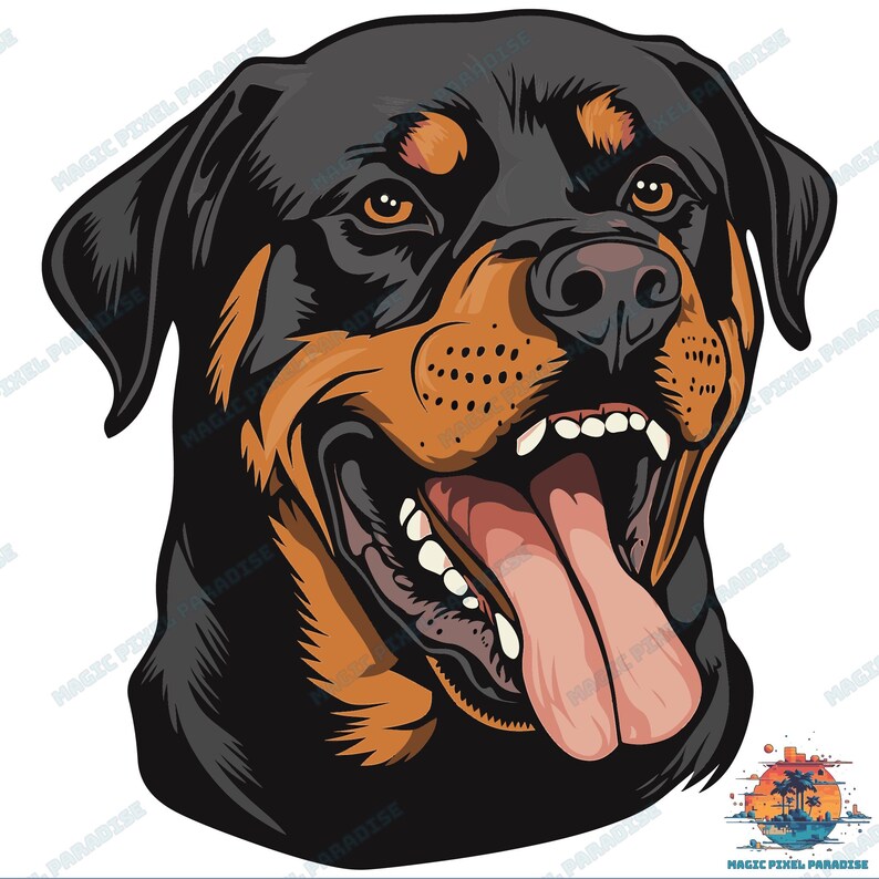 Rottweiler SVG Bundle | 9 SVG & PNG | 16 Colors | Instant Download ...