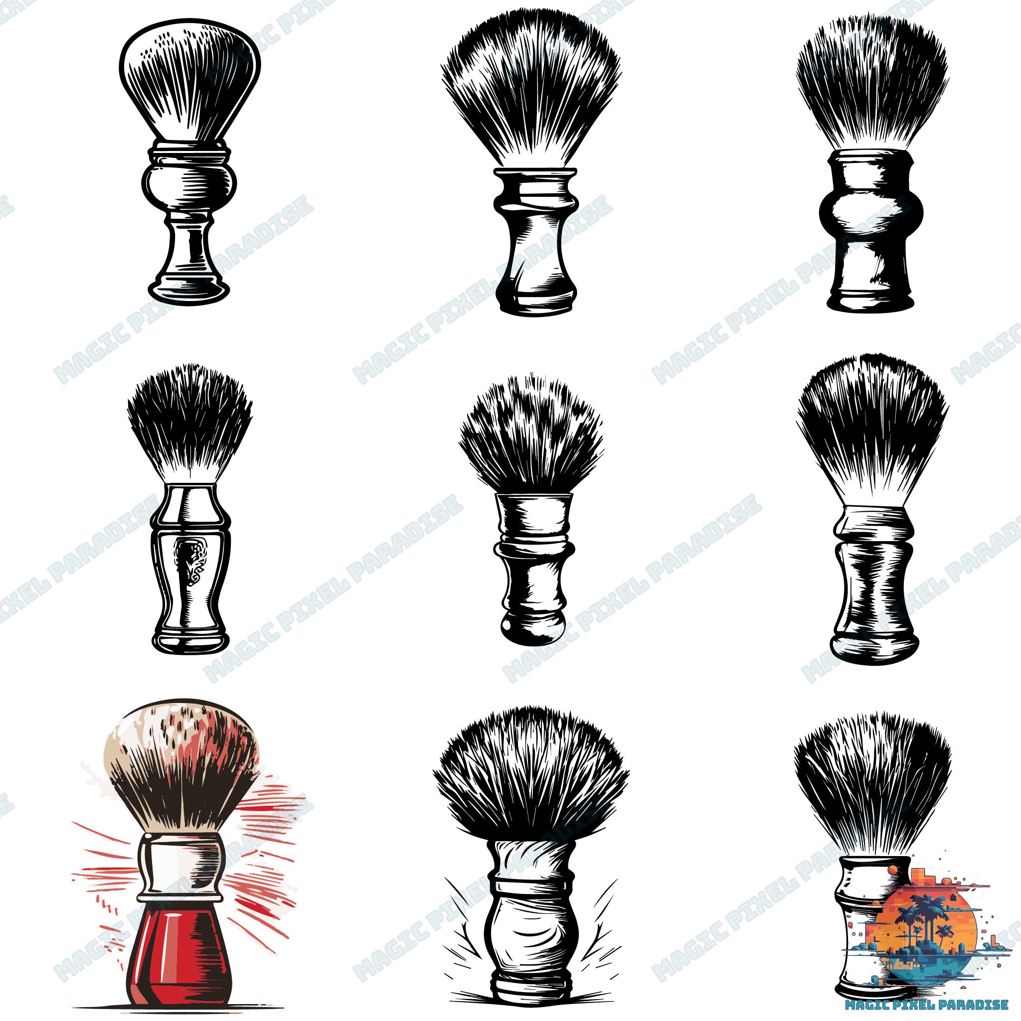 Barber Mega Bundle SVG | Barber Designs Clipart | Hairstylist SVG ...