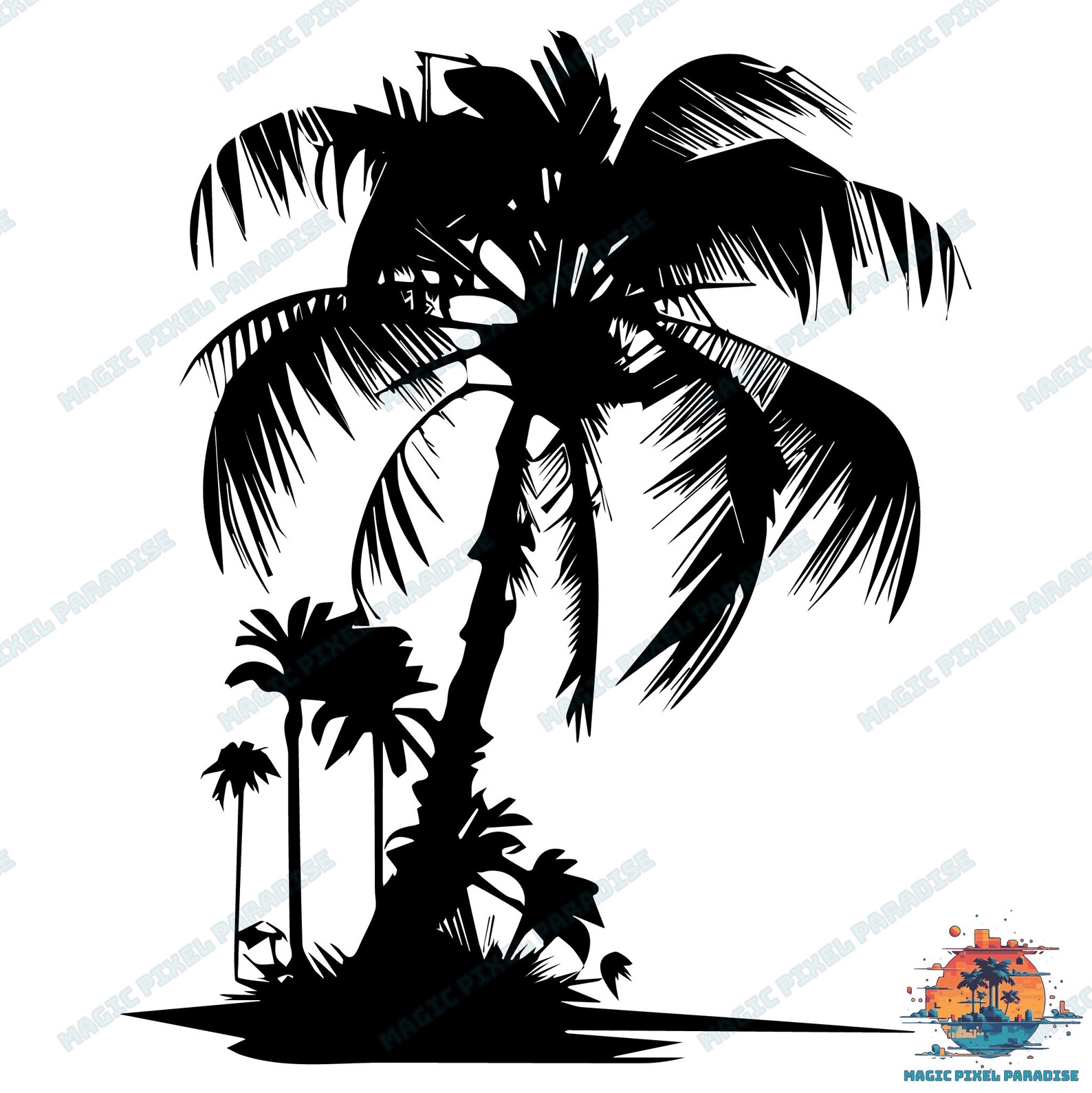 Palmtree SVG, Palm Tree SVG File, Palme Tree Print, Tropical PNG ...