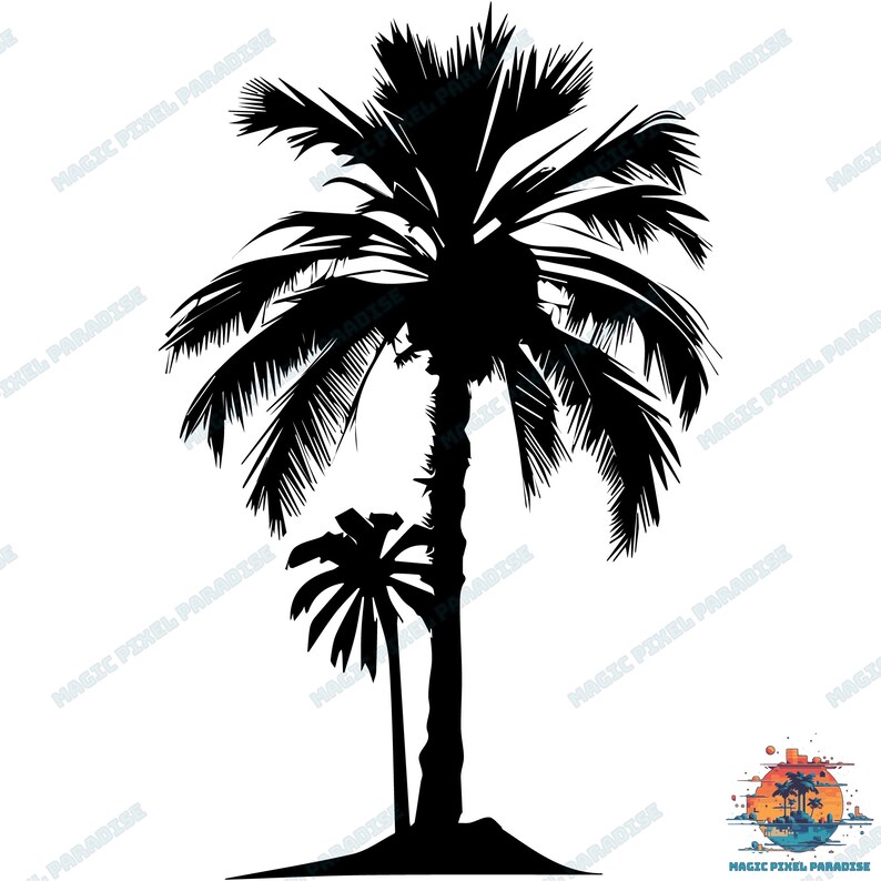 Palmtree SVG Palm Tree SVG File Palme Tree Print Tropical - Etsy