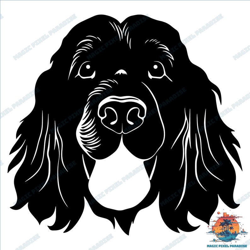 Cute English Cocker Spaniel SVG, Dog Svg File for Cricut, Face, Head ...