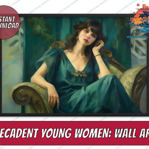 Decadent Young Woman After the Dance Print - Etsy