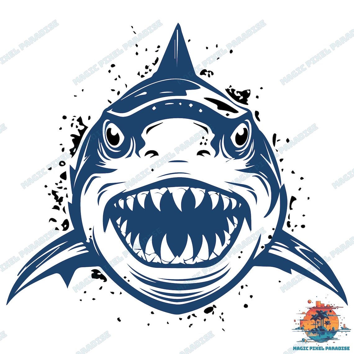 Shark in the Ocean Svg Shark Design Svg Shark Svg Shark in - Etsy
