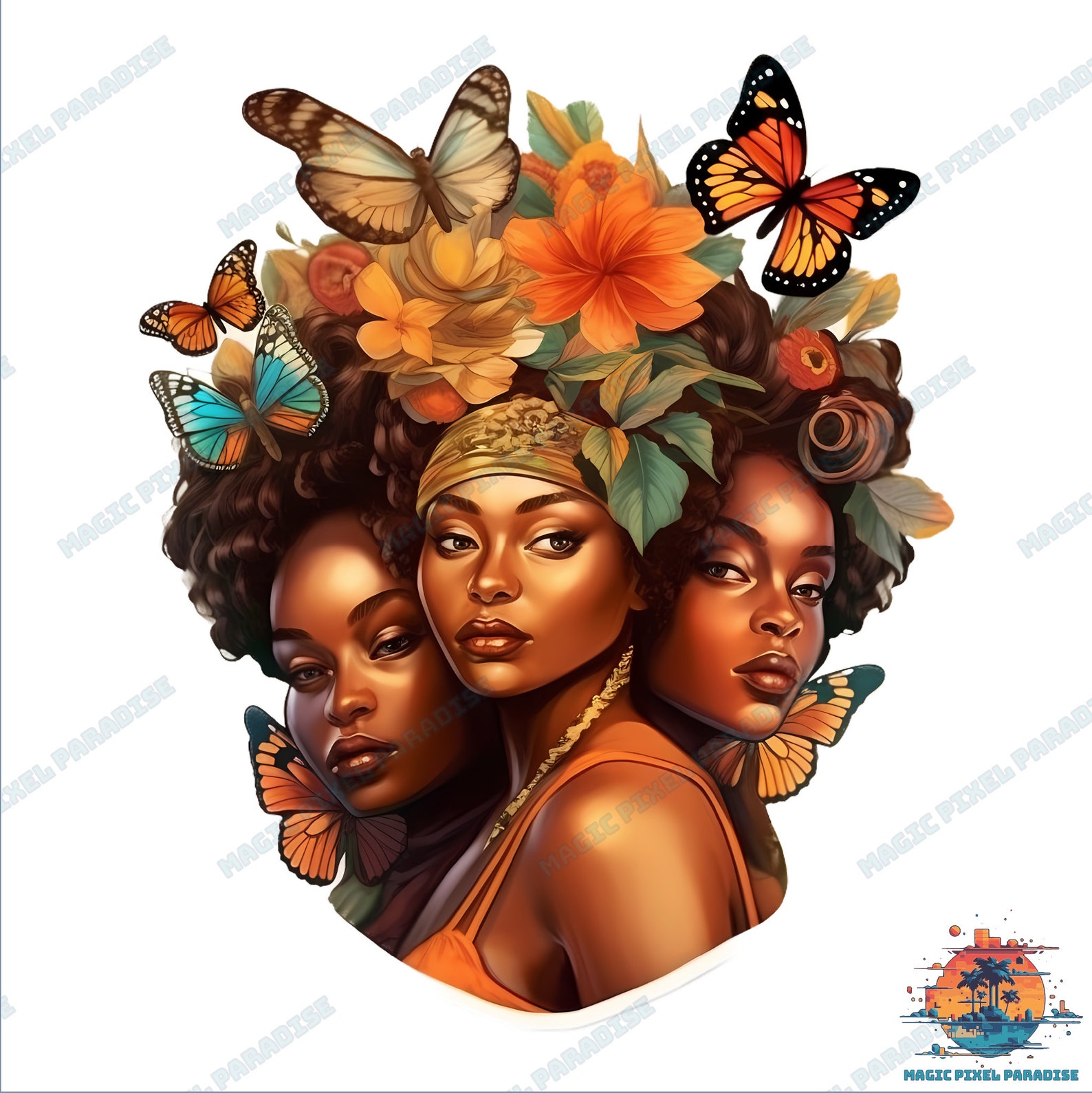 Afrogirls Clipart Afrogirl Bundle Afro Black Girl PNG - Etsy