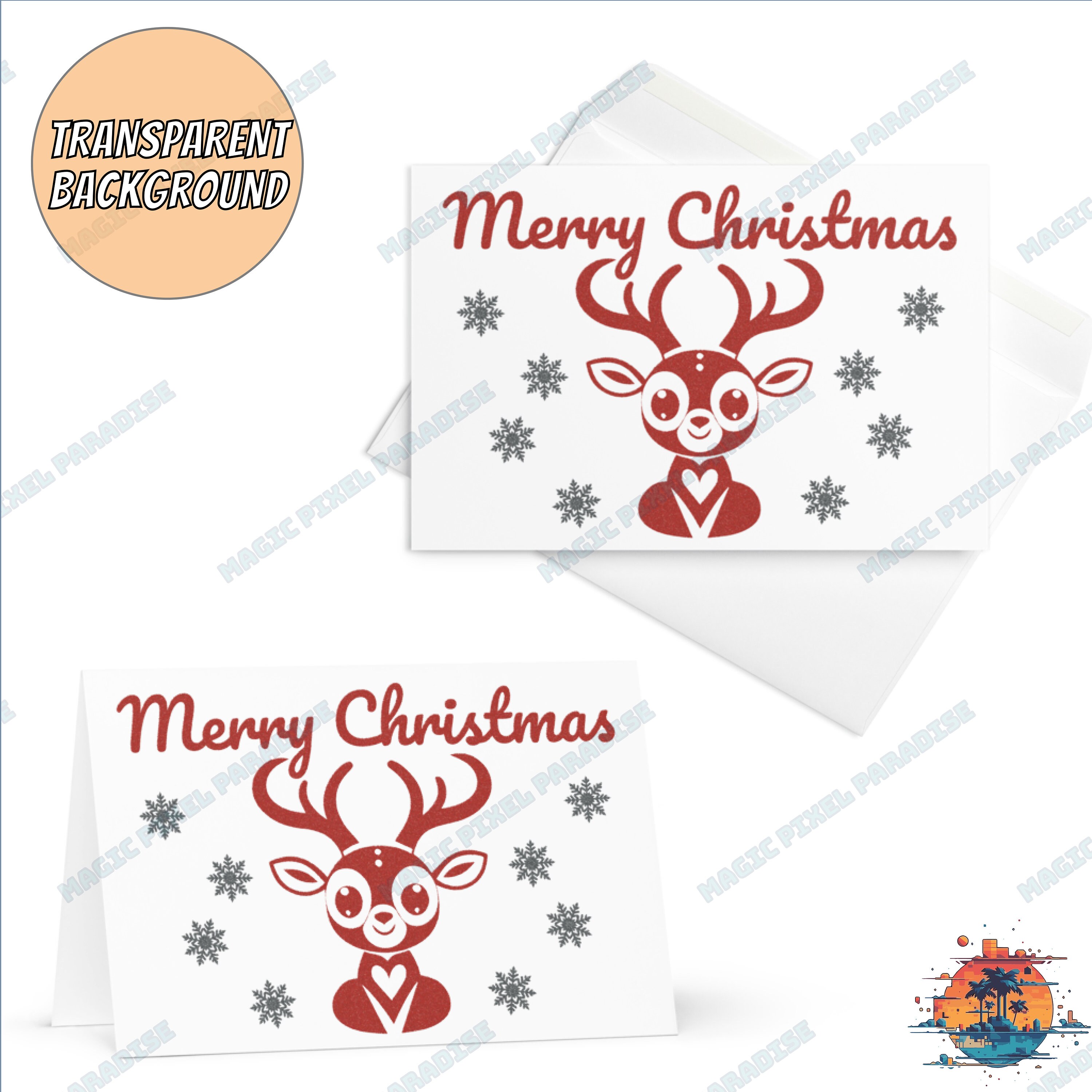 SVG: DIY Reindeer Christmas Card Design Merry Christmas Card Ornament ...