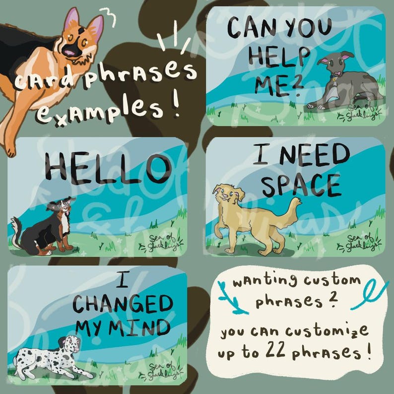 Dog & Cat Communication Cards Keychain | Autism, Nonverbal / Speaking ...