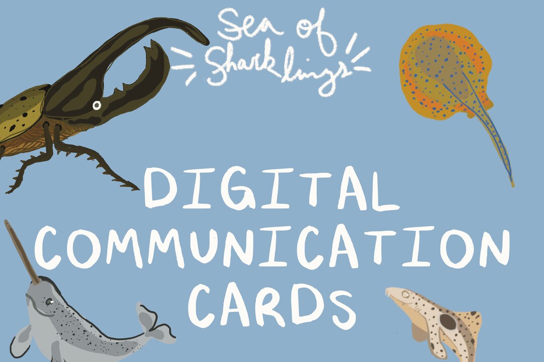 DIGITAL Communication Cards Whales Rays Bugs Sharks Communication Aid ...
