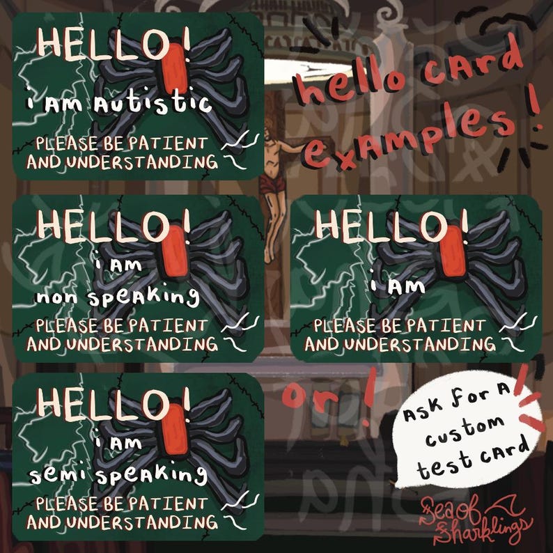 The Creature Themed Communication Cards Keychain | Autism, Nonverbal ...