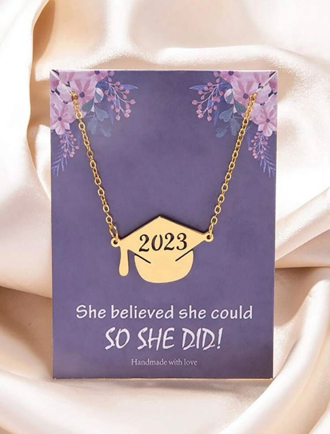 Graduation Necklace, Graduation Gift, Graduation Jewelry, Class of 2023 ...
