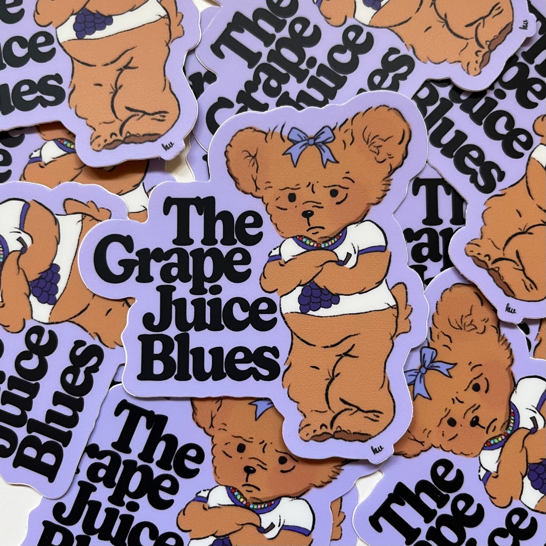 Grape Juice Sticker Angry Bear Sticker - Etsy