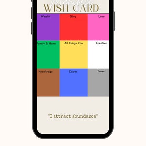 Wish Card - Vision Board Template - Etsy