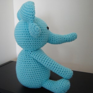 Crochet Blue Elephant, Amigurumi Stuffed Animal Toy - Etsy