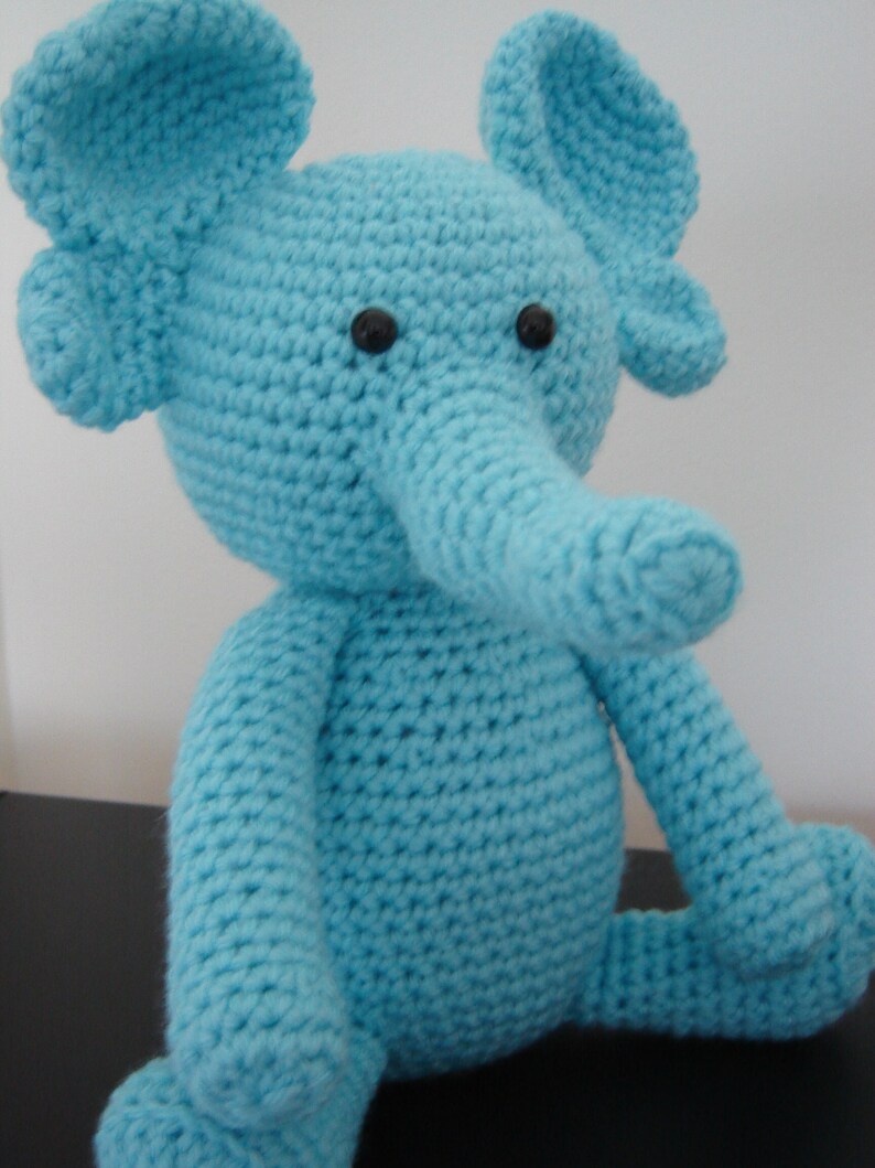 Crochet Blue Elephant, Amigurumi Stuffed Animal Toy - Etsy