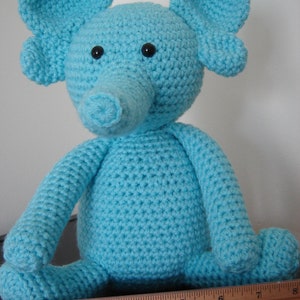 Crochet Blue Elephant, Amigurumi Stuffed Animal Toy - Etsy