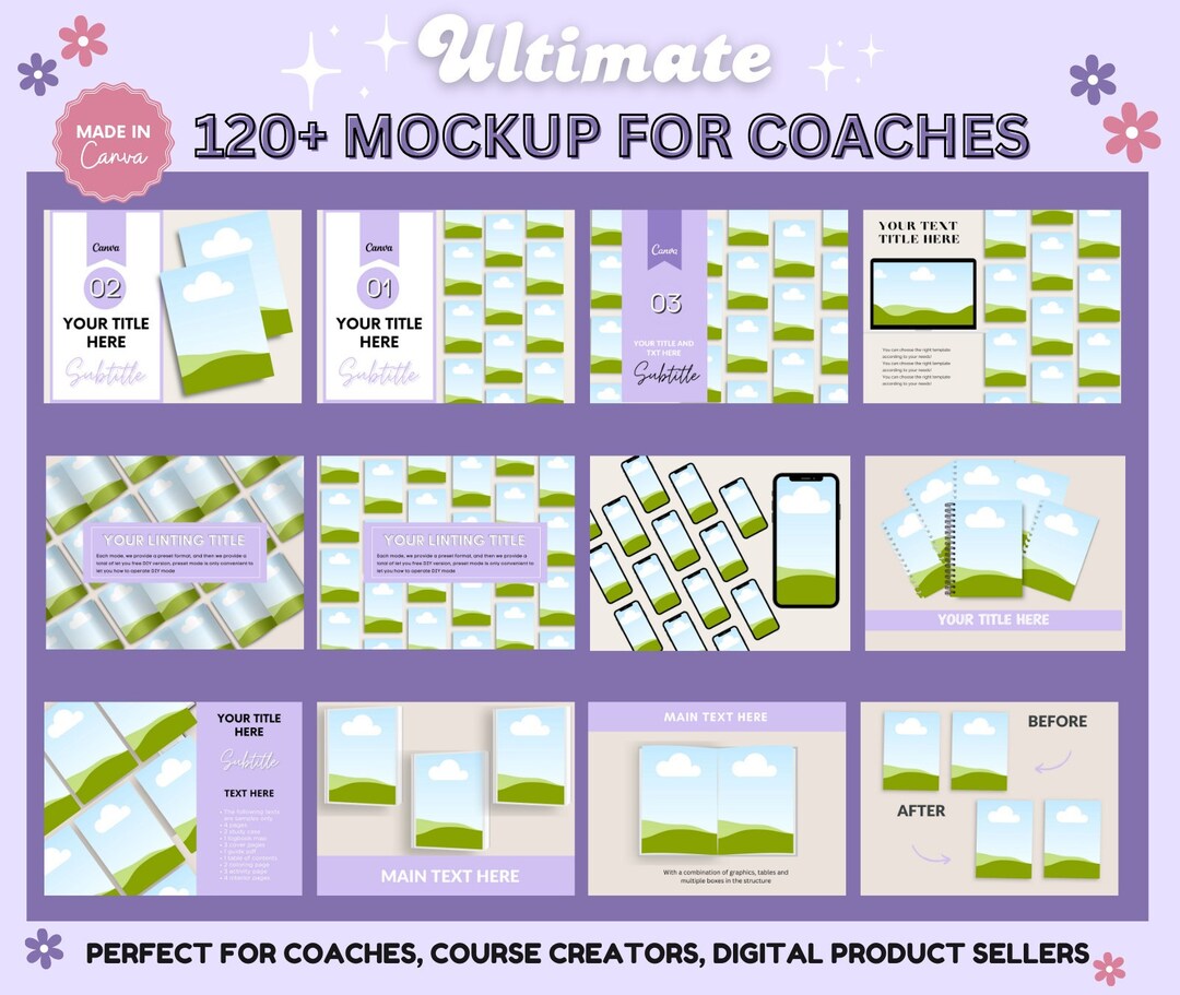 Ebook Mockup, Listing Mockup, Course Creator Mockups,digital Product ...