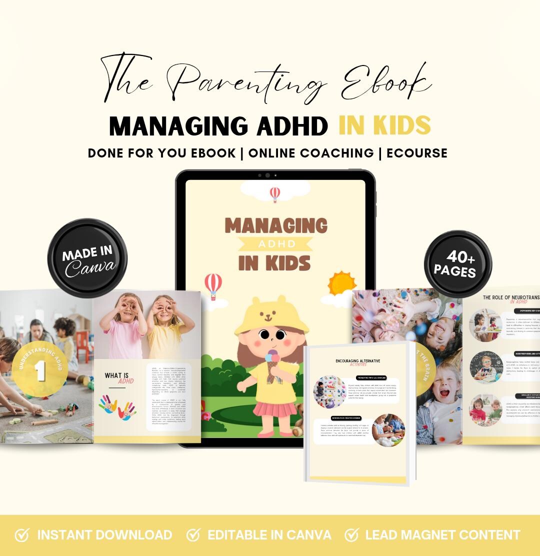 Managing ADHD in Kids, Parenting Course Ebook, Motherhood, Tips for ...