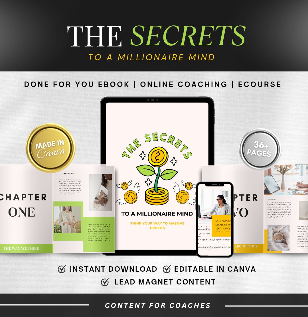 The Secrets to A Millionaire Mind Ebook, Wealth Mindset, Financial ...