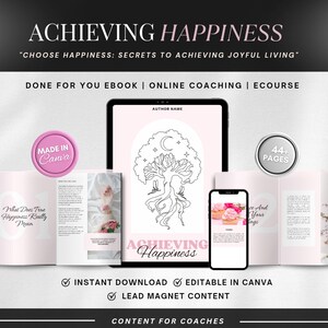 Achieving Happiness Ebook, Done for You, PLR Ebook, Lead Magnet, Course ...