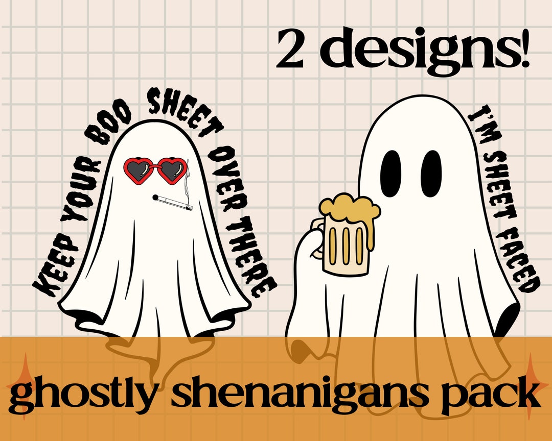 SVG PNG for Sublimation/dtf/screen Printing-sheet Faced Boo Sheet Ghost ...