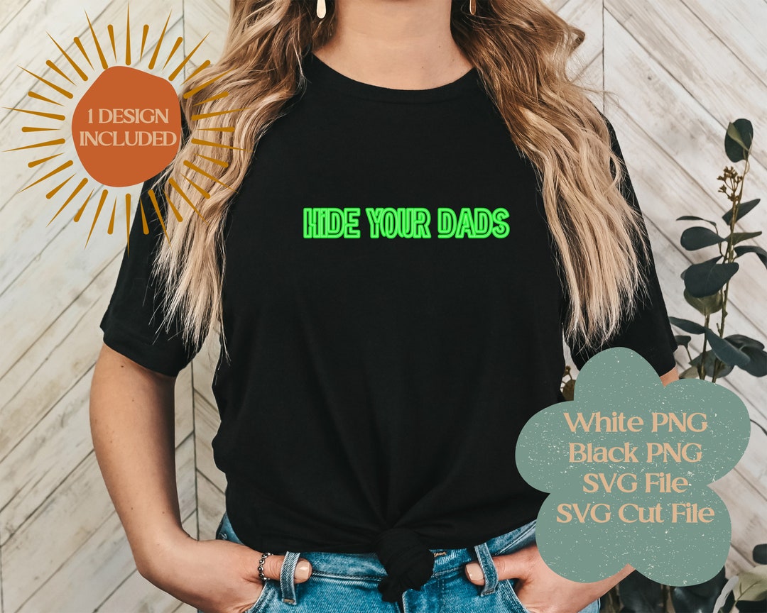 Oculta a tus papás SVG & PNG Descarga instantánea Verde neón divertido ...