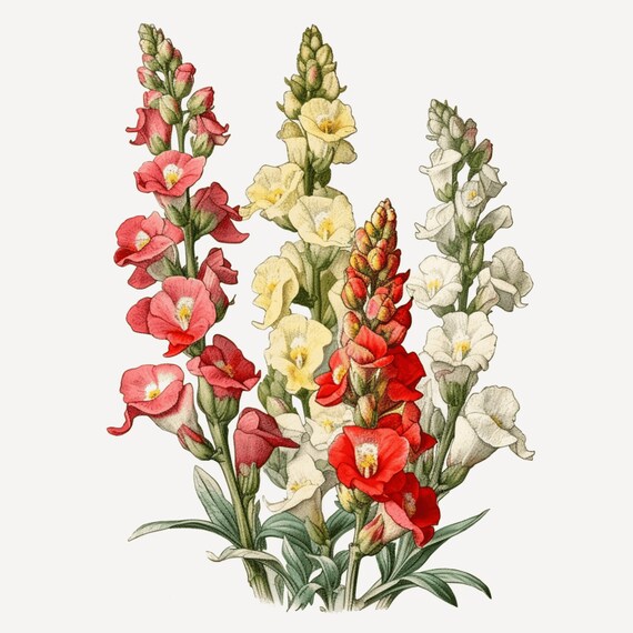 Snapdragon Flower Drawing Design