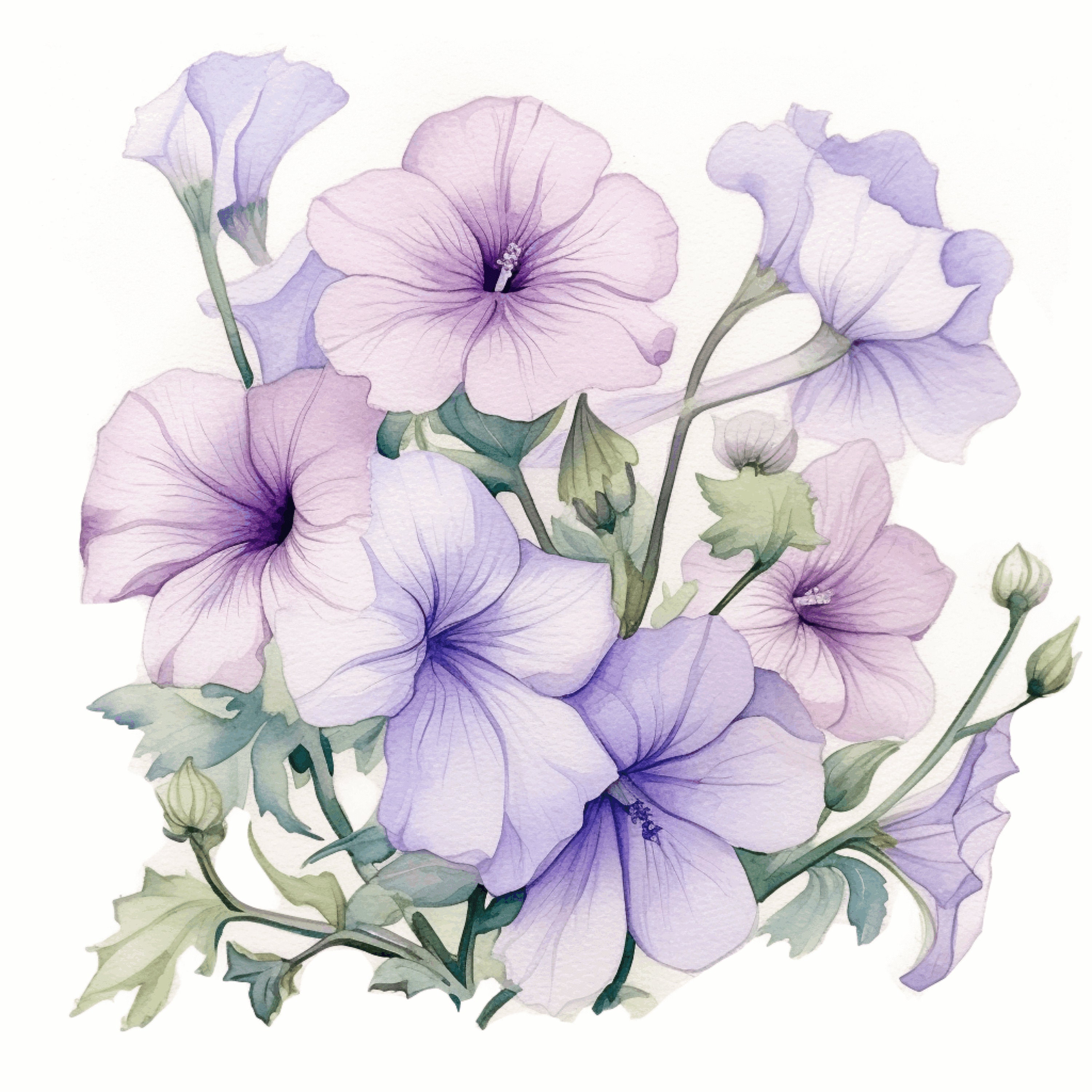 Petunia Flower Drawing