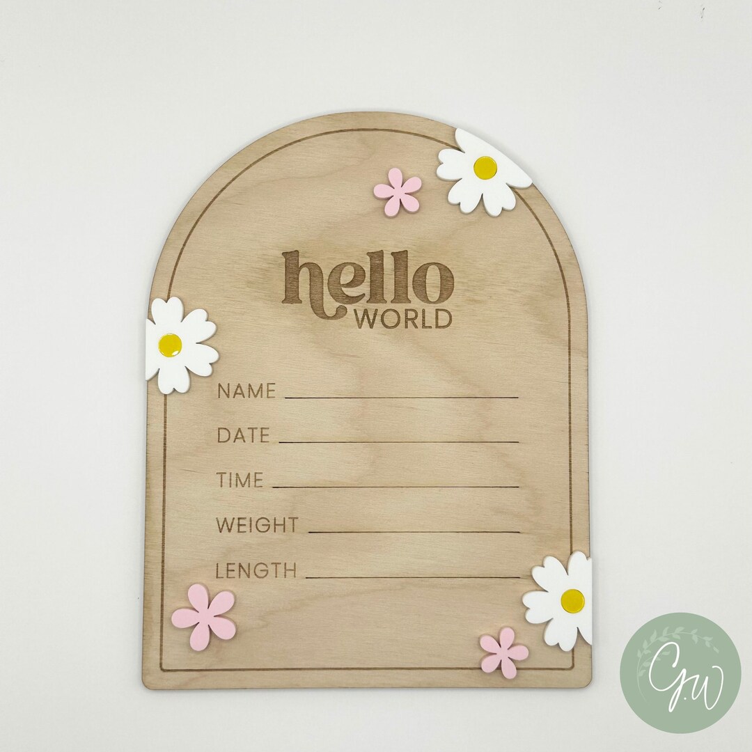 Baby Birth Stat Sign – Personalized Newborn Nursery Decor – Unique Baby ...