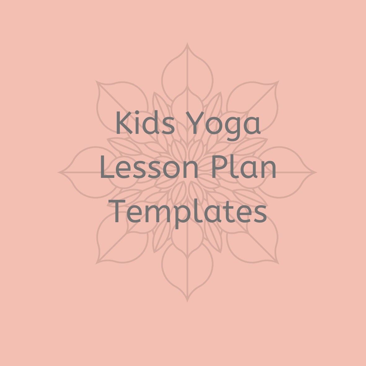 Kids Yoga Lesson Plan Template - Etsy