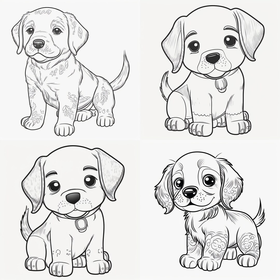 Dog Collection 30 Page Coloring Pages Printable Variety Coloring Pages ...