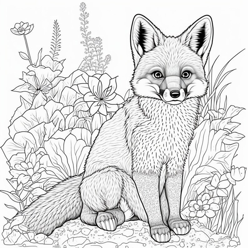 Fox Collection 50 Page Coloring Pages Printable Variety Coloring Pages ...