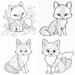 Fox Collection 50 Page Coloring Pages Printable Variety Coloring Pages ...