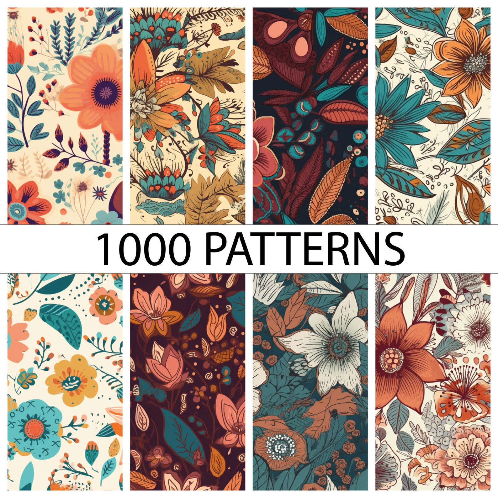 1000 Piece MEGA Bundle Boho Chic Clipart Boho Digital Paper - Etsy