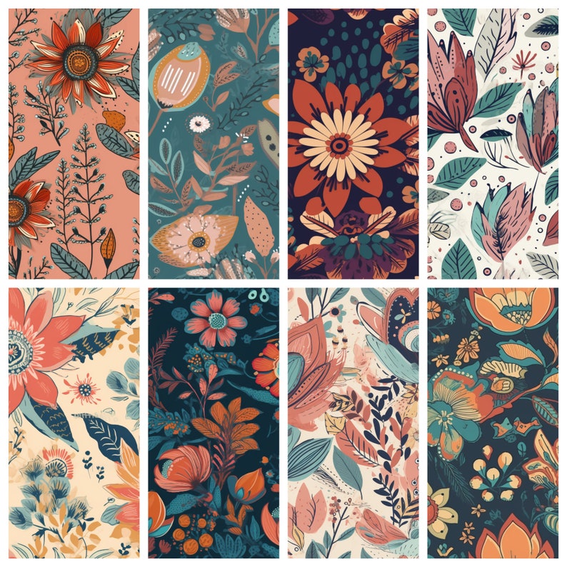 500 Piece MEGA Bundle, Boho Clipart, Bohemian Digital Paper, Retro ...