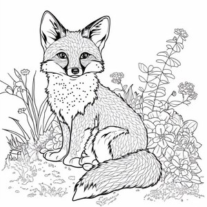 Fox Collection 50 Page Coloring Pages Printable Variety Coloring Pages ...