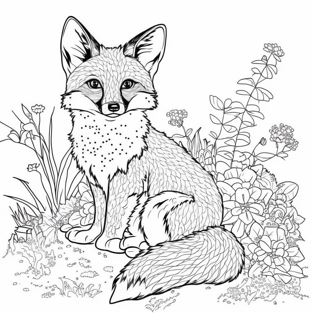 Fox Collection 50 Page Coloring Pages Printable Variety Coloring Pages ...