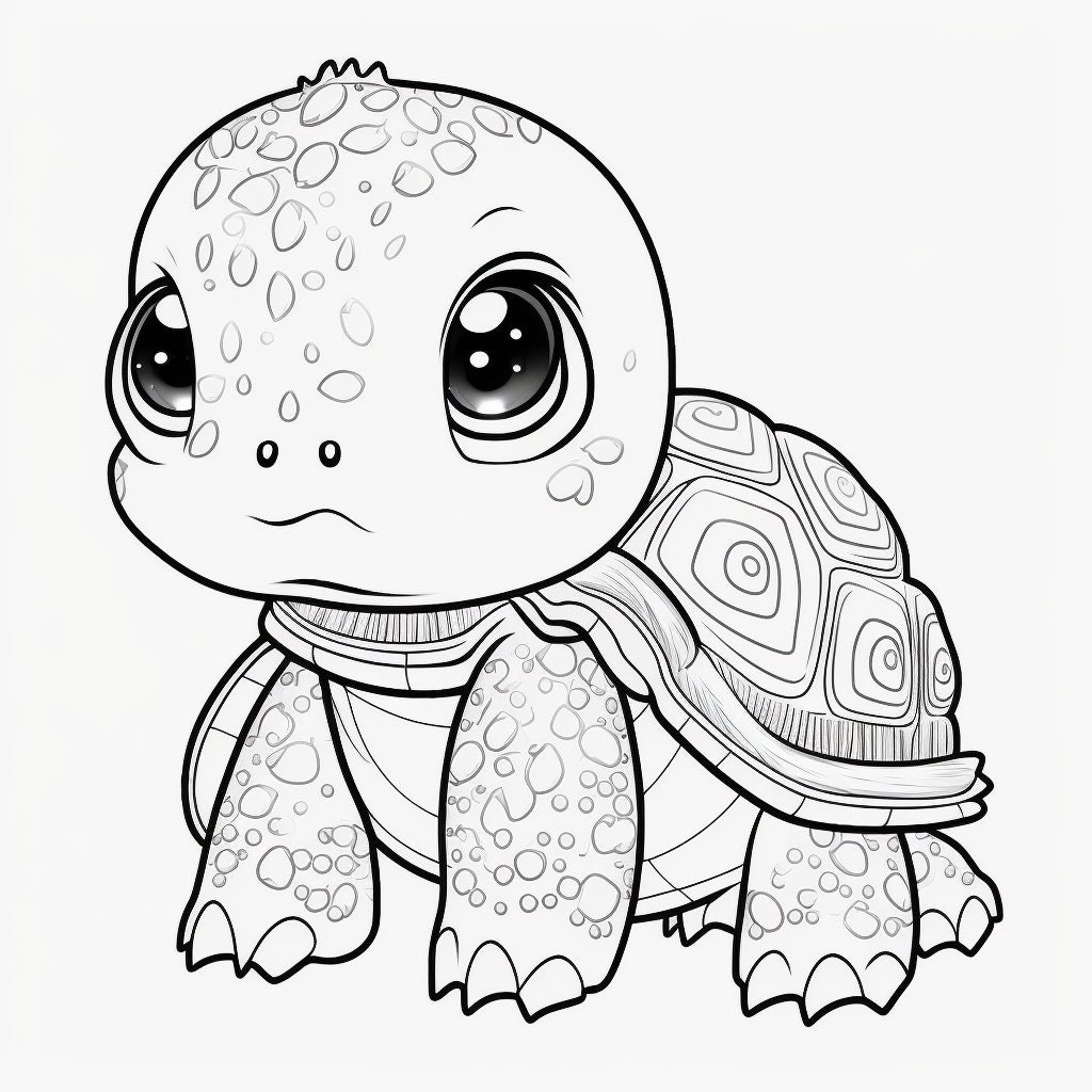 Turtle Collection 50 Page Coloring Pages Printable Variety Coloring ...