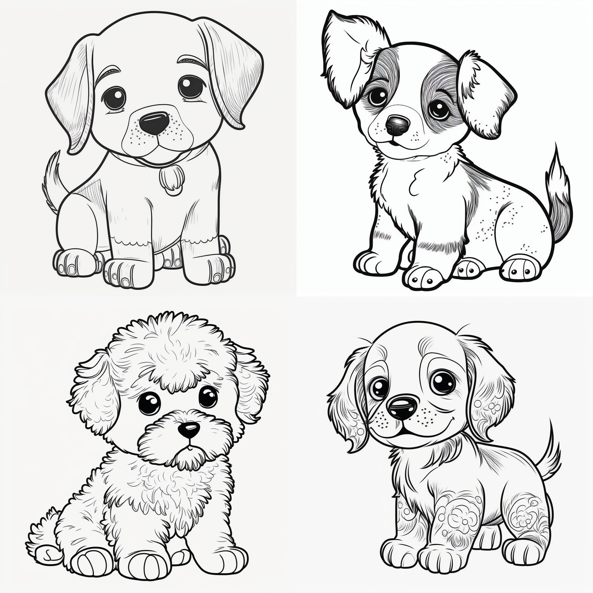 250 Piece Mega Bundle Animal Collection, Cat, Dog, Turtle Page Coloring ...